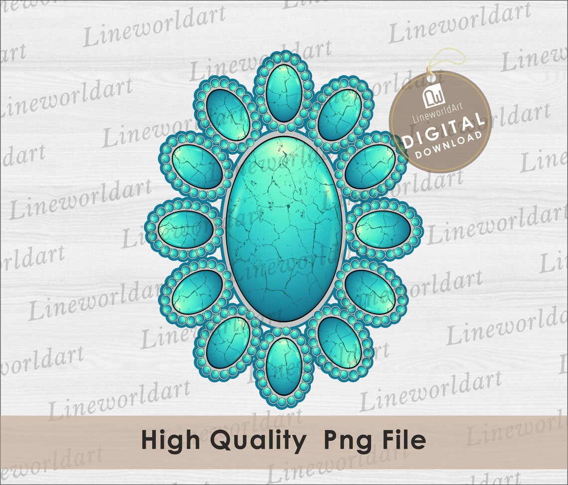 Turquoise Png Gemstone Png Western Clipart Turquoise - Etsy