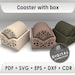 Coaster Box Svg, Coaster Holder Stand Laser Cut Svg File, Cutting ...