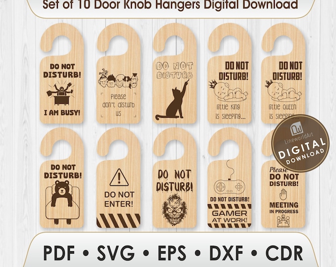 Do Not Disturb Sign SVG Bundle, Laser Cut Files (digital Download ...