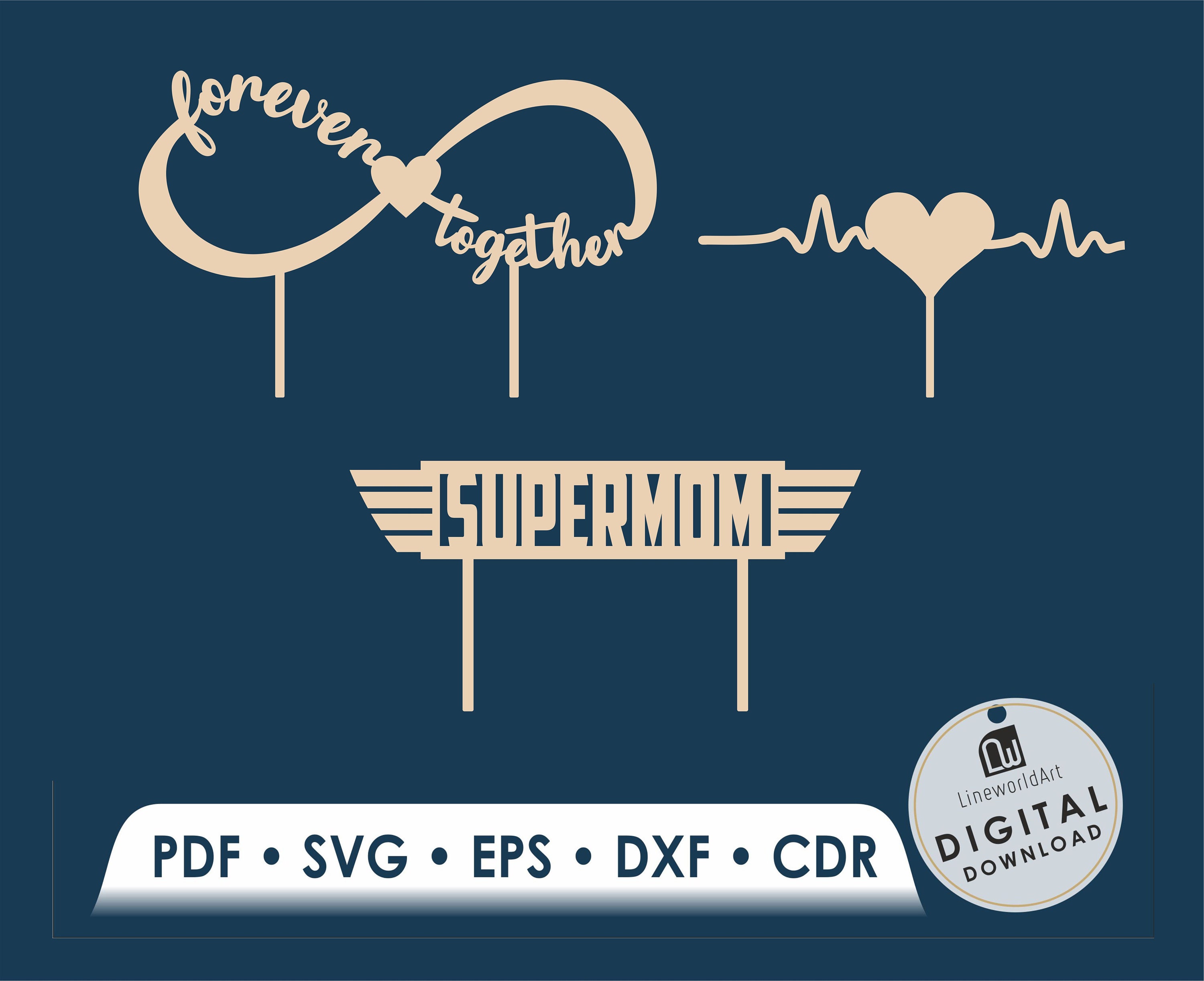 Birthday Cake Topper Svg Bundle, Cake Topper Laser Cut Files, Birthday ...