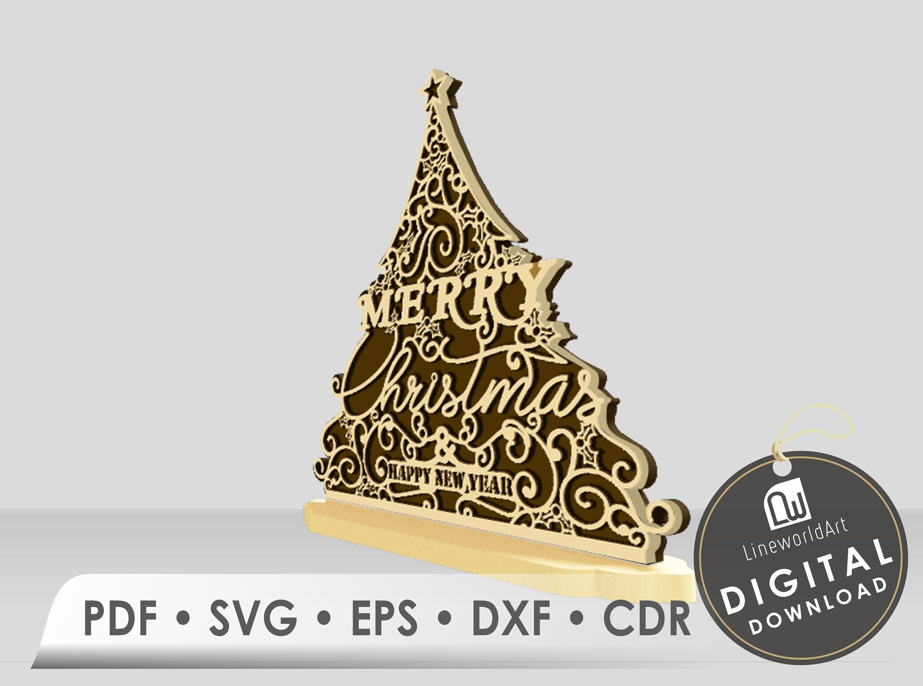 Merry Christmas Tree Svg Holiday Svg Cut Files Christmas - Etsy