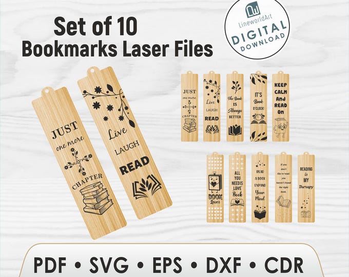 42 Designs of Bookmark Laser Ready SVG Cut Files Bundle. Laser Ready ...