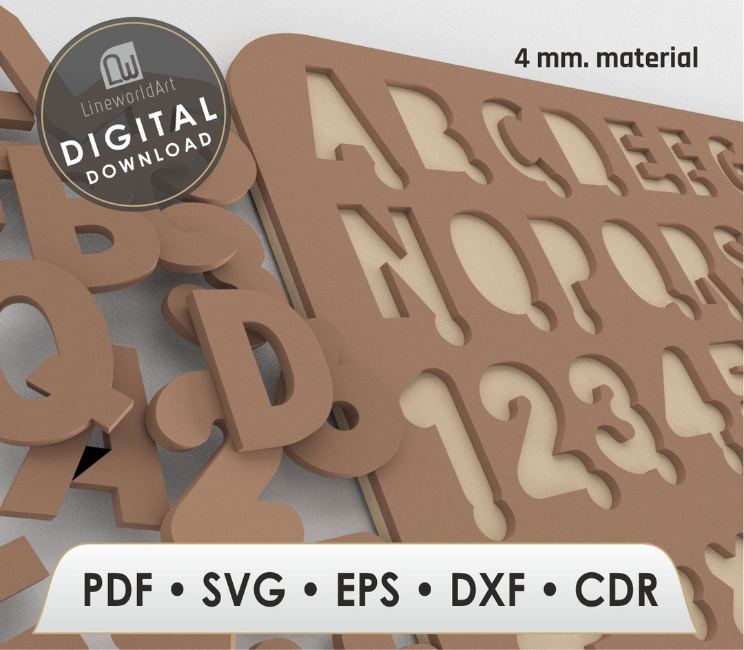 Alphabet Puzzle Svg, Abc Puzzle for Children, Easy Learning Math, Dxf ...