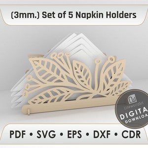 Geometric Napkin Holder Svg Bundle, Napkin Holder Svg Design, Laser Cut ...