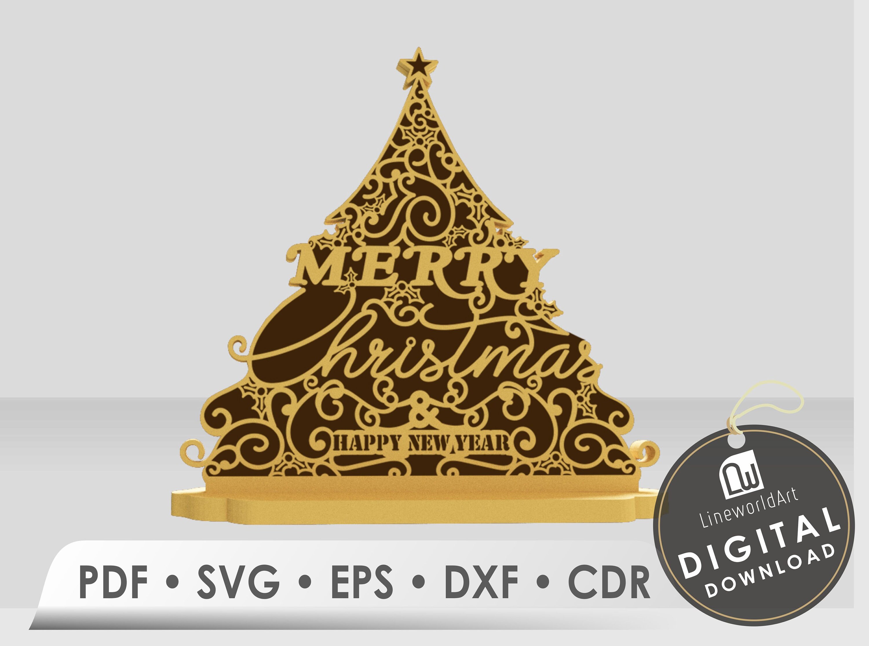 Merry Christmas Tree Svg Holiday Svg Cut Files Christmas - Etsy