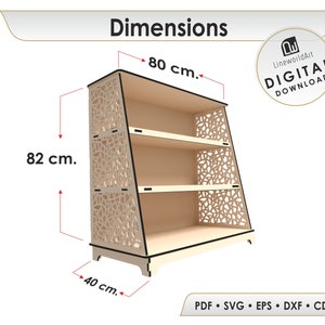 3 Shelf Storage Laser Cut Files, Display Stand Svg Files, Laser Cut ...