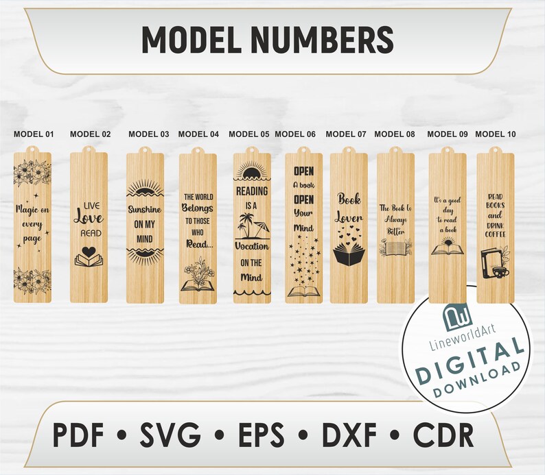 Reading Bookmark Svg Bundle, Bookmark Template, Bookmark Laser Cut ...