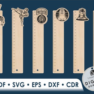 Laser Cut Files Rulers Set, School Laser Cut File, Ruler Svg, Svg Files ...