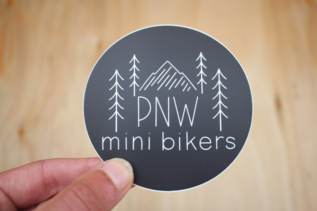 PNW Mini Bikers Circle Sticker Vinyl Sticker Mini Bikes pacific ...
