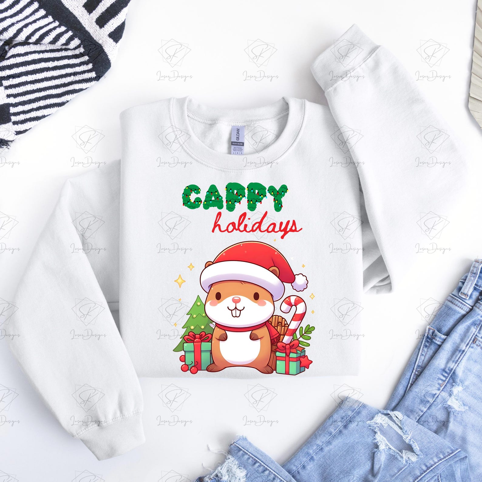 Cappy Holidays Capybara Christmas PNG/SVG Festive Crafting Supplies ...