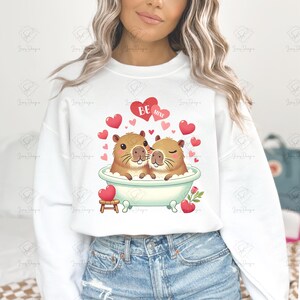 Capybara Couple Be My Valentine PNG File, Animal Graphics File, Cute ...