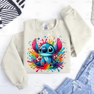 Stich Splash Colorful Digital Design for Sublimation High Resolution ...