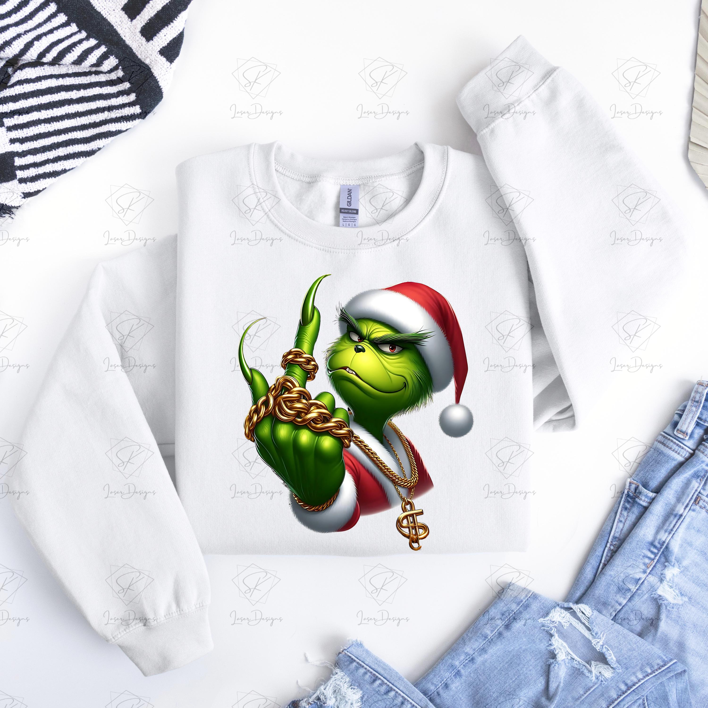 Grinch Mittelfinger Png: Trendige Grinch Sublimation für eine fröhliche ...