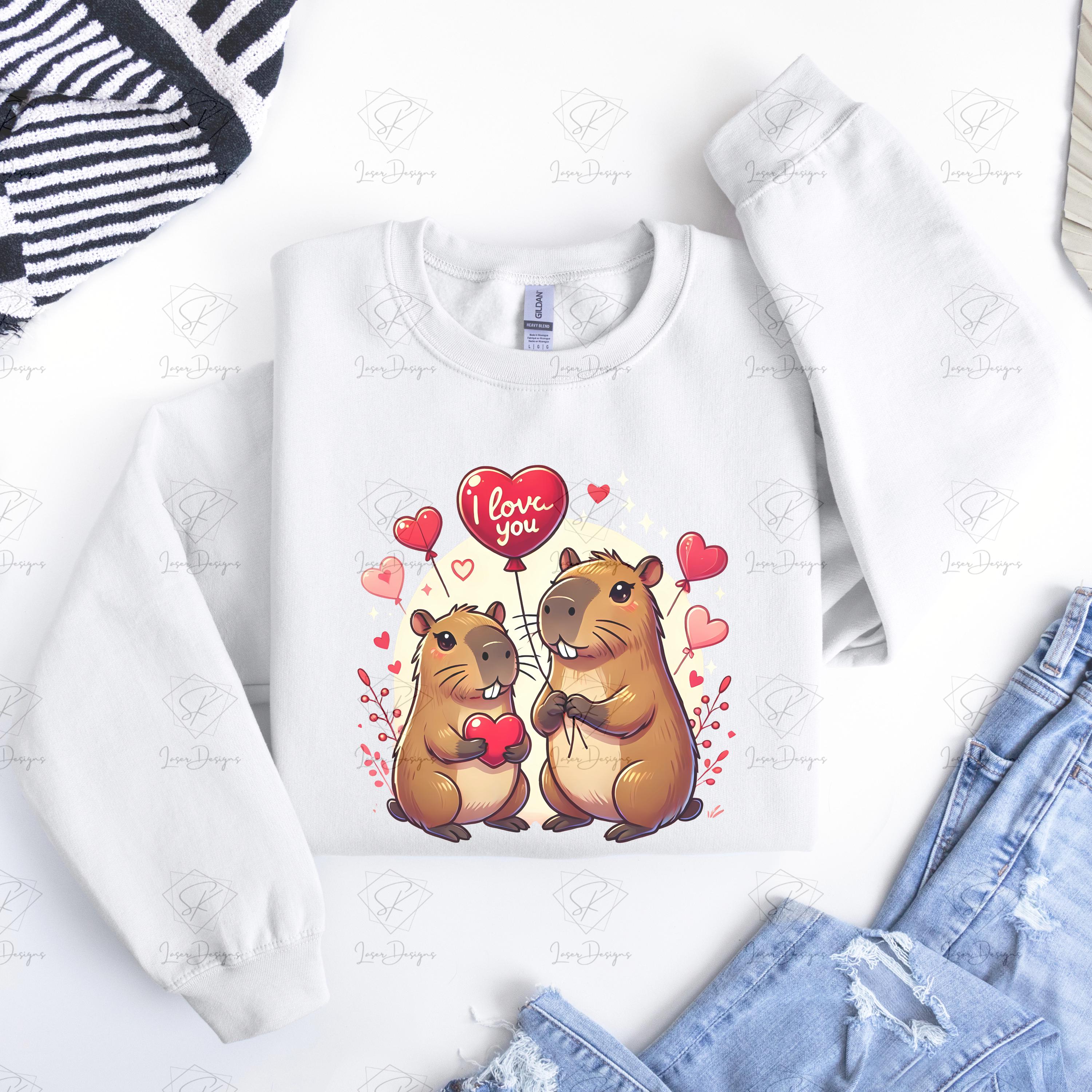 Capybara I Love You PNG File, Animal Graphics File, Cute Capybabra File ...