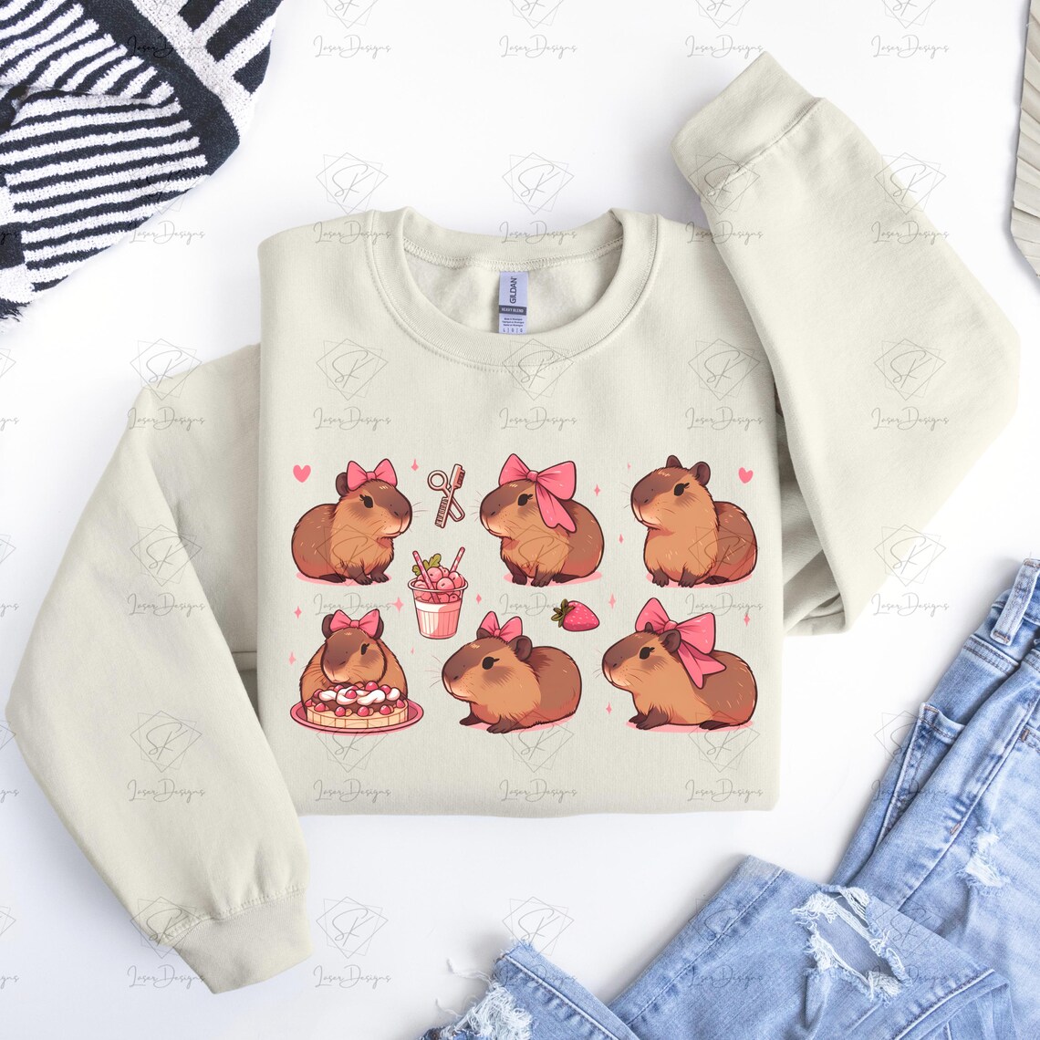 Coquette Capybara Bow PNG File: Animal Graphics (digital Download) - Etsy