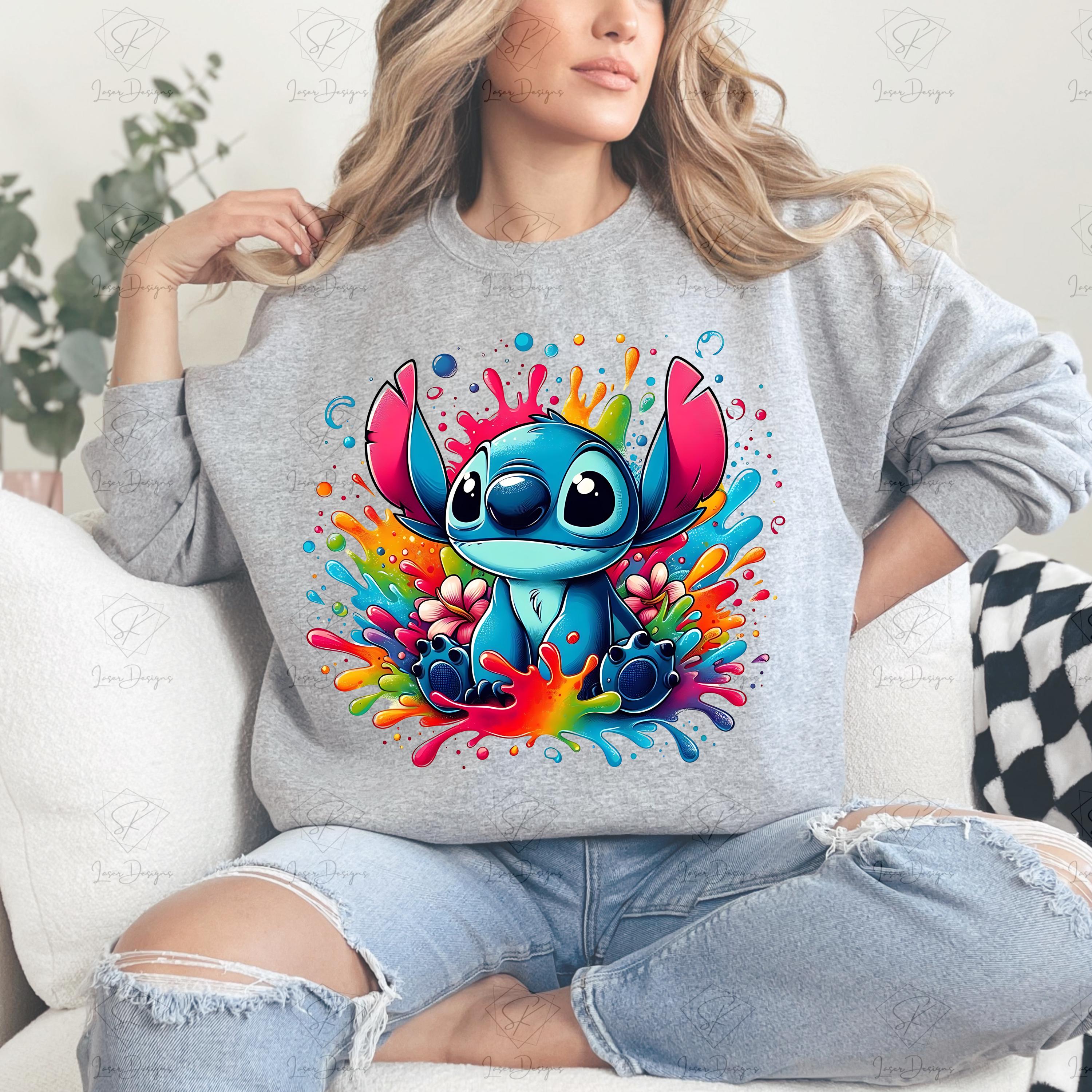 Stich Splash Colorful Digital Design for Sublimation - High Resolution ...