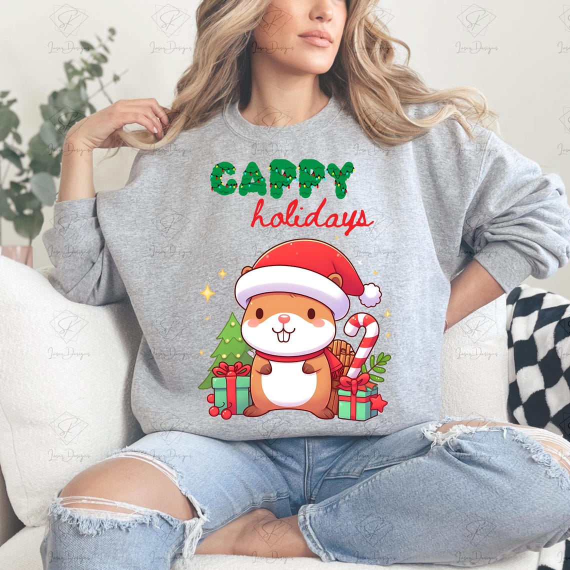 Cappy Holidays Capybara Christmas PNG/SVG Festive Crafting Supplies ...