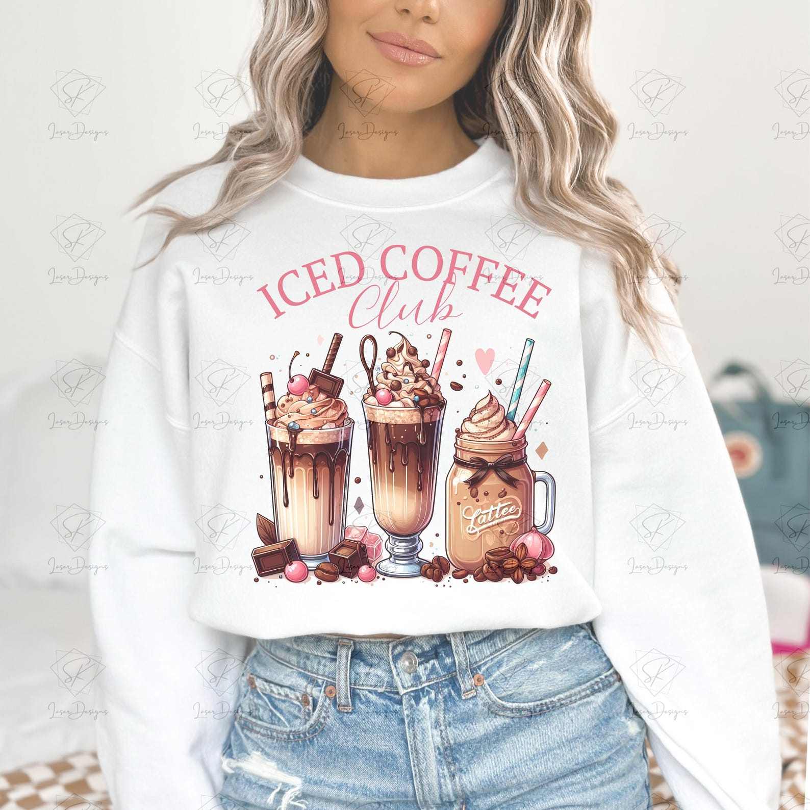 Coquette Bow Iced Coffee Club PNG File, Digital Download, Trendy Mom ...