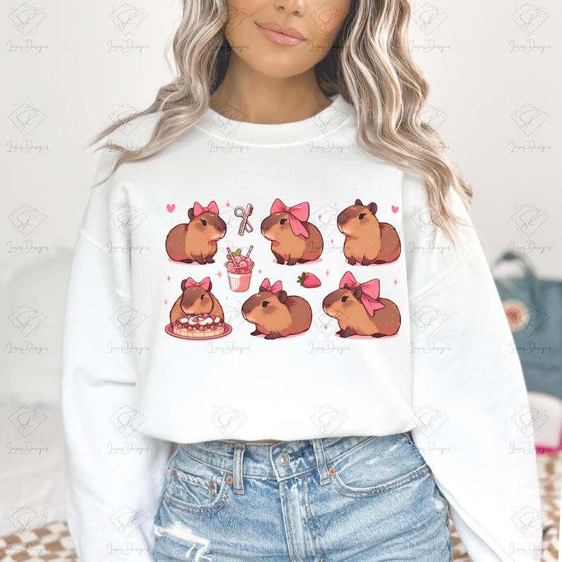 Coquette Capybara Bow PNG File: Animal Graphics (digital Download) - Etsy