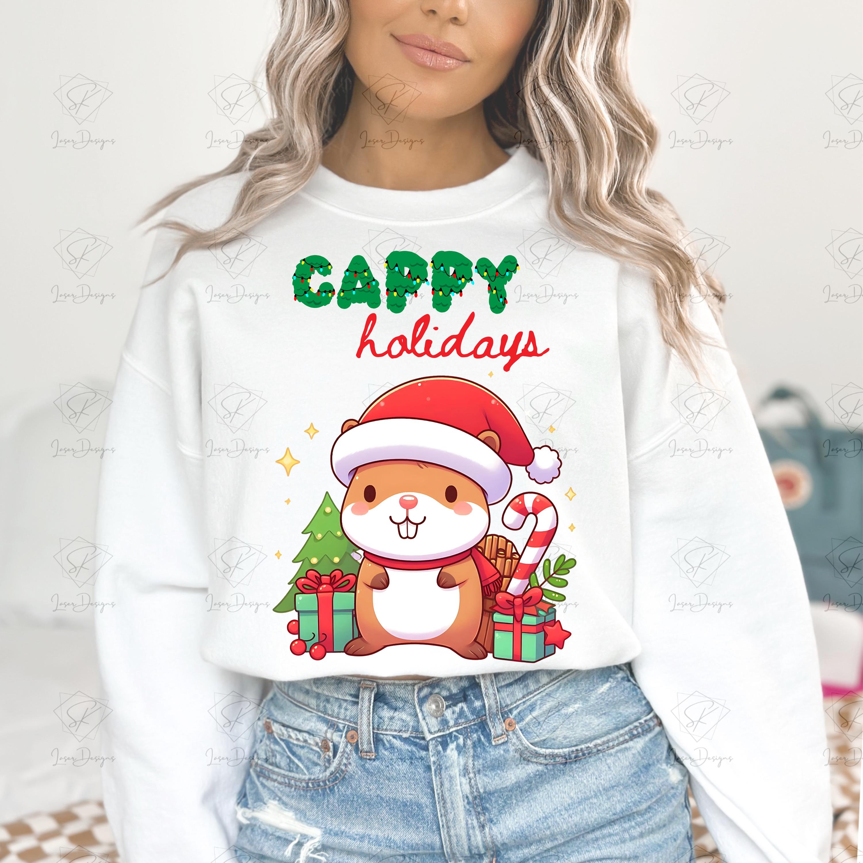Cappy Holidays Capybara Christmas PNG/SVG - Festive Crafting Supplies ...