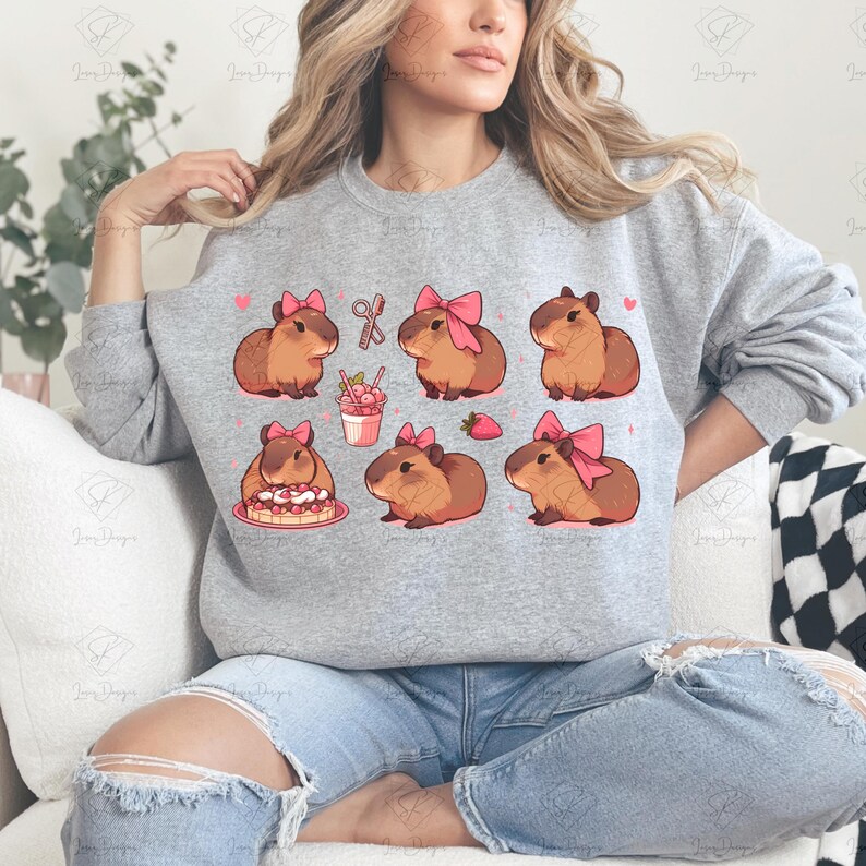 Coquette Capybara Bow PNG File: Animal Graphics (digital Download) - Etsy