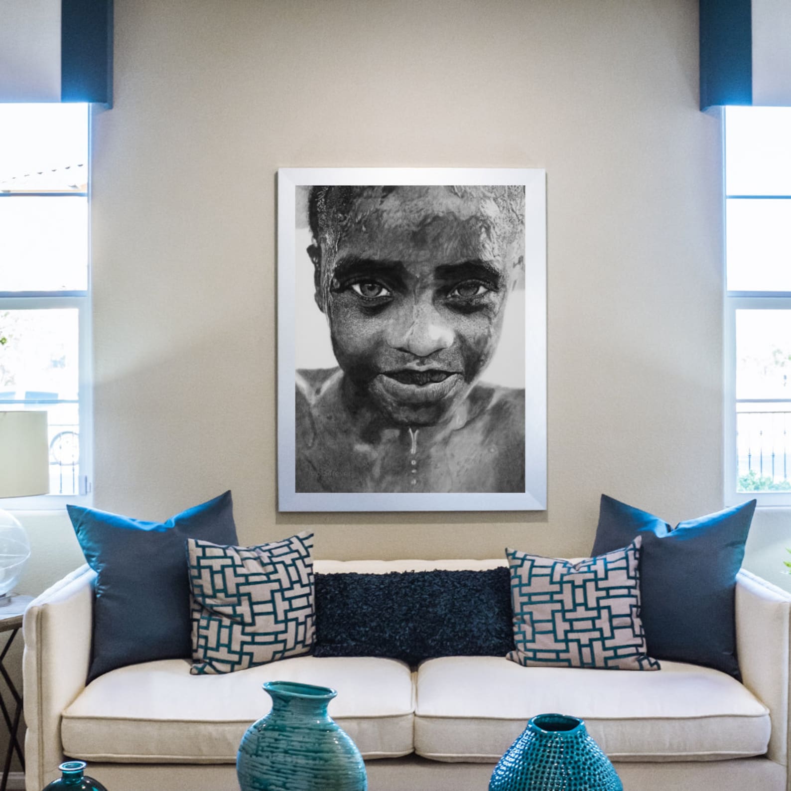 Black is Beautiful Art Print Hyperrealism Charcoal & Graphite Pencil ...