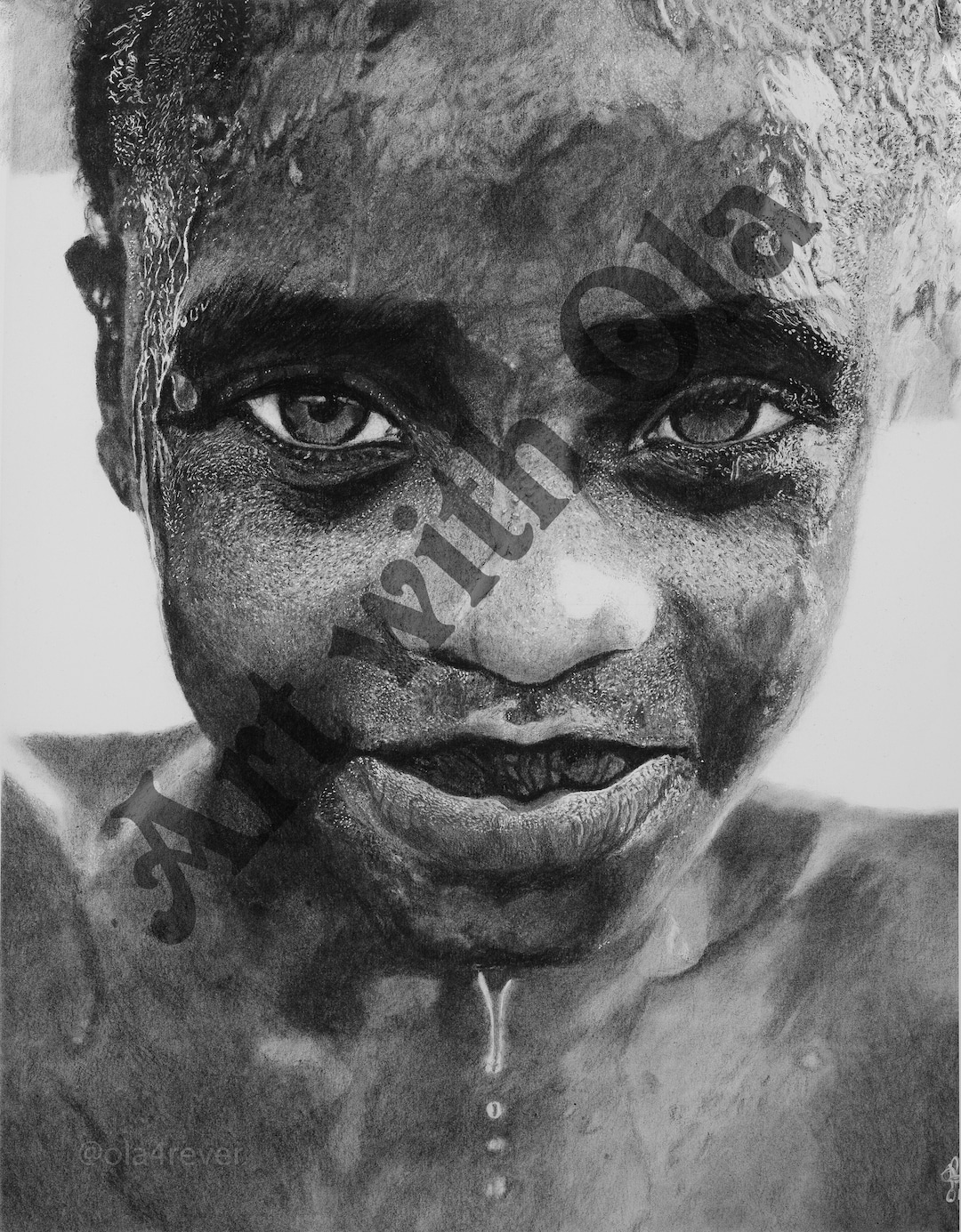 Black is Beautiful | Art Print| Hyperrealism | Charcoal & Graphite ...
