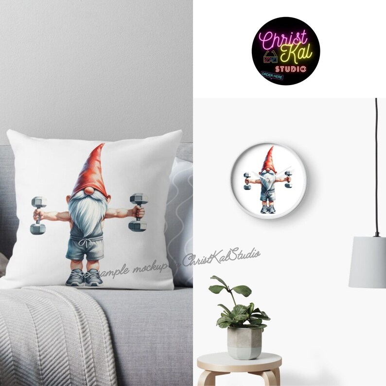 28 PNG Set B : Bodybuilder Gnome PNG, Workout Gnome, Fitness Gnomes ...