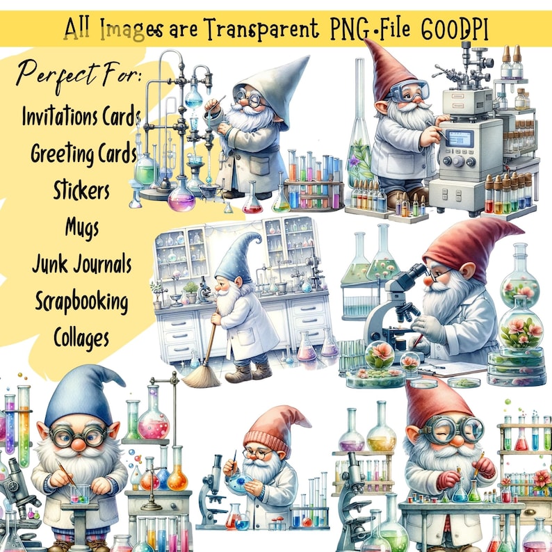 32 PNG: Science Gnome Clipart, Science Clipart, Laboratory Clipart ...