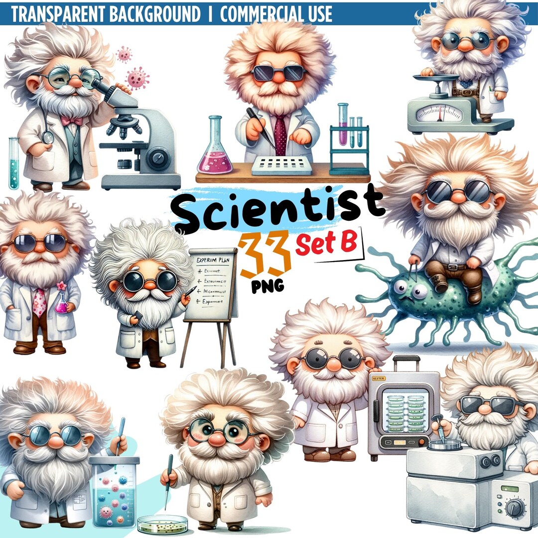 33PNG Scientist Clipart Set B: Science Clipart, Laboratory Clipart ...