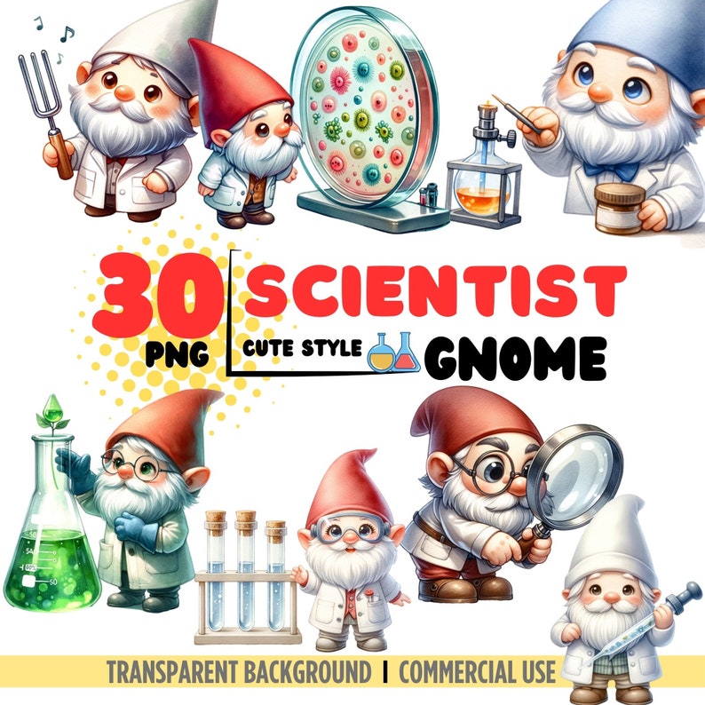 30 PNG: Science Gnome Clipart, Science Clipart, Laboratory Clipart ...