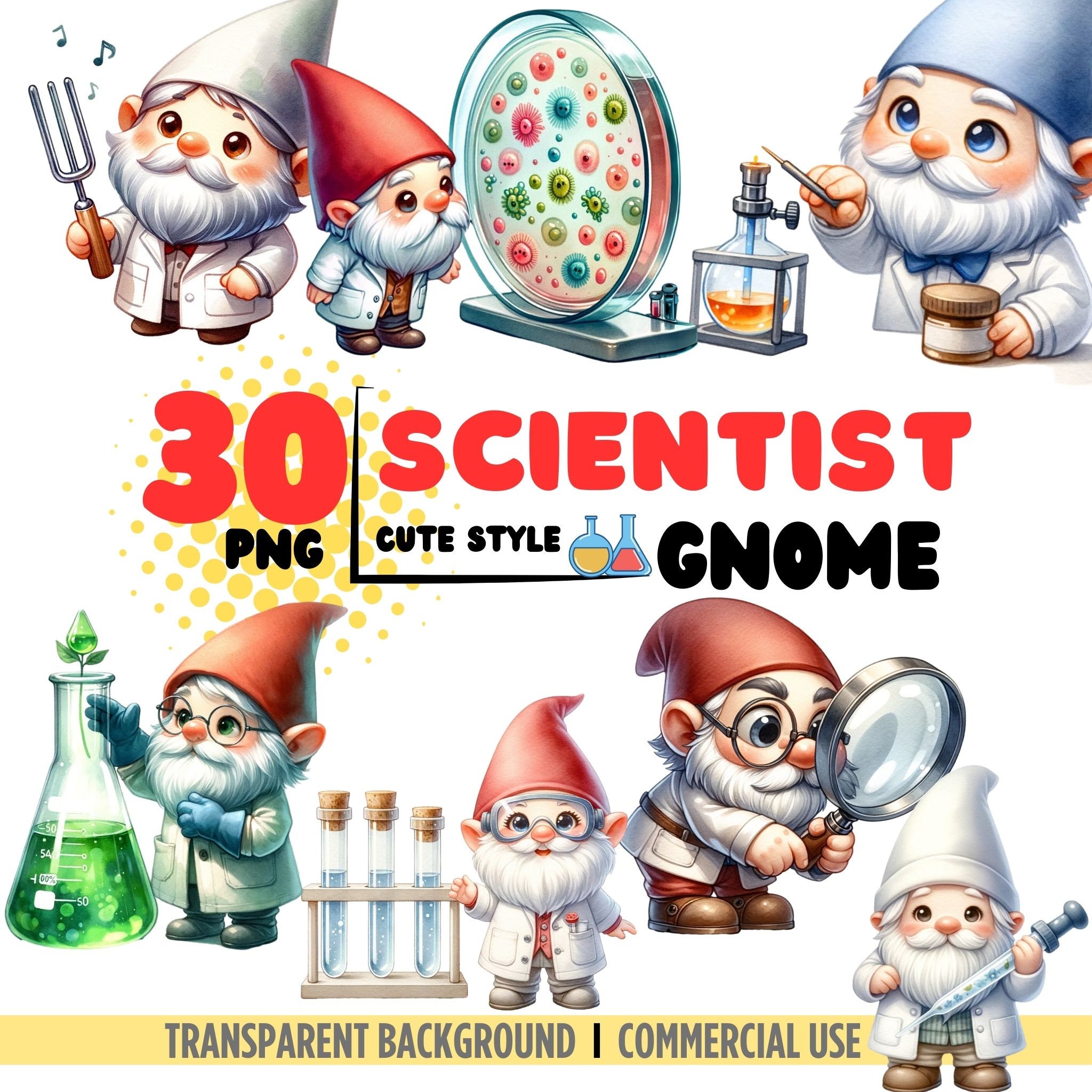 30 PNG: Science Gnome Clipart, Science Clipart, Laboratory Clipart ...