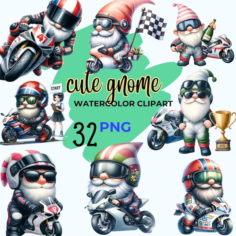Sportbike Gnome PNG Clipart: Racing Motorcycle Graphics (digital ...