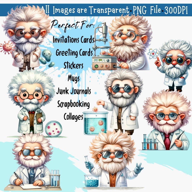 33PNG Scientist Clipart Set B: Science Clipart, Laboratory Clipart ...