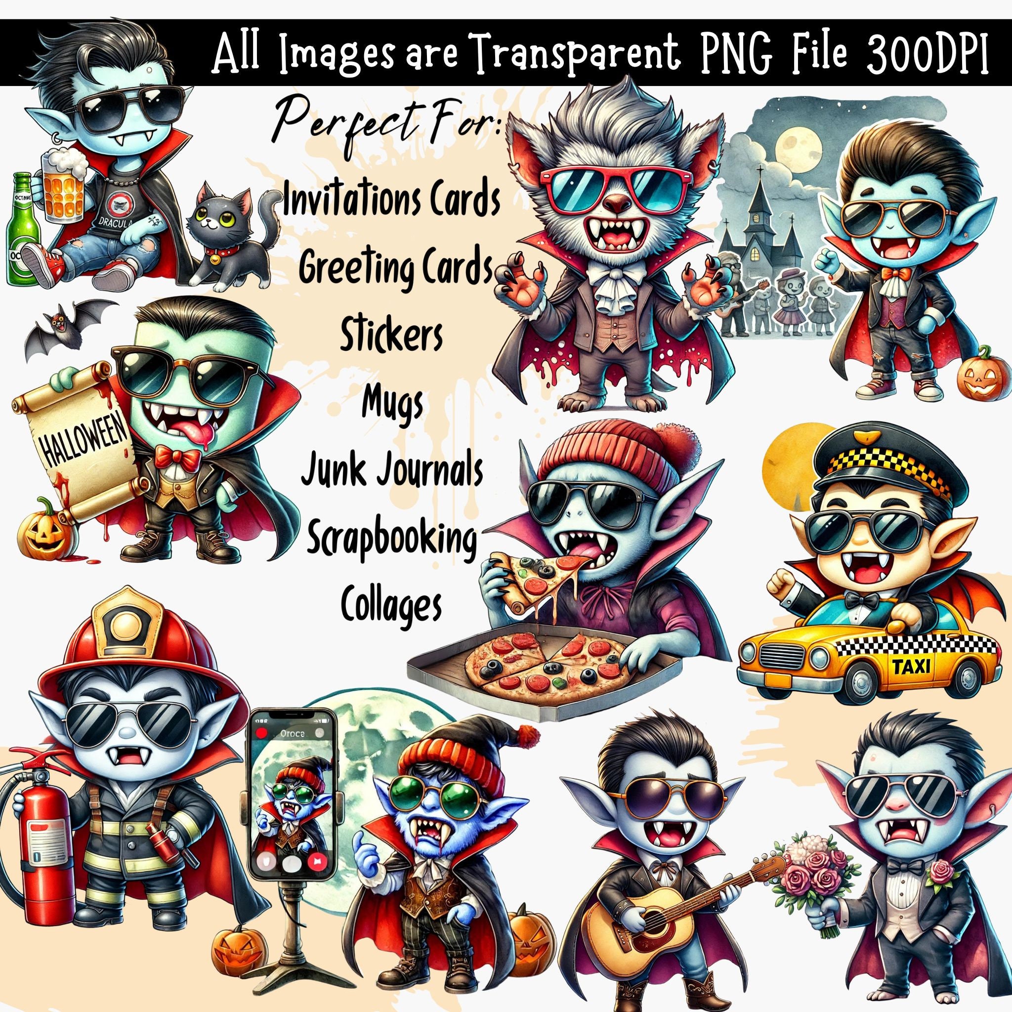41PNG Dracula Clipart: Spooky Cartoon Halloween Clipart, Dracula PNG ...
