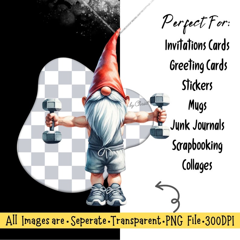 28 PNG Set B : Bodybuilder Gnome PNG, Workout Gnome, Fitness Gnomes ...