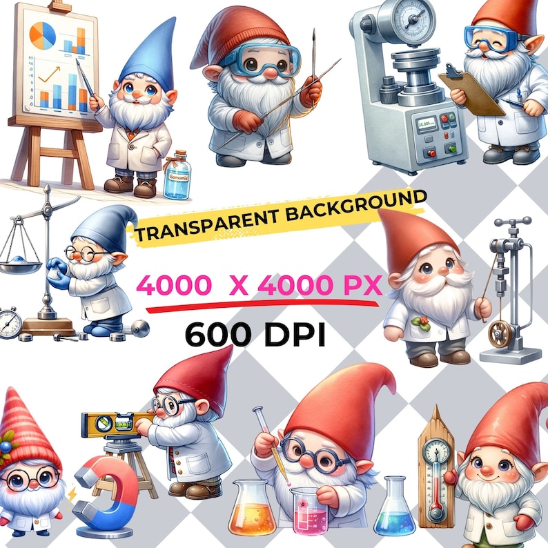 30 PNG: Science Gnome Clipart, Science Clipart, Laboratory Clipart ...