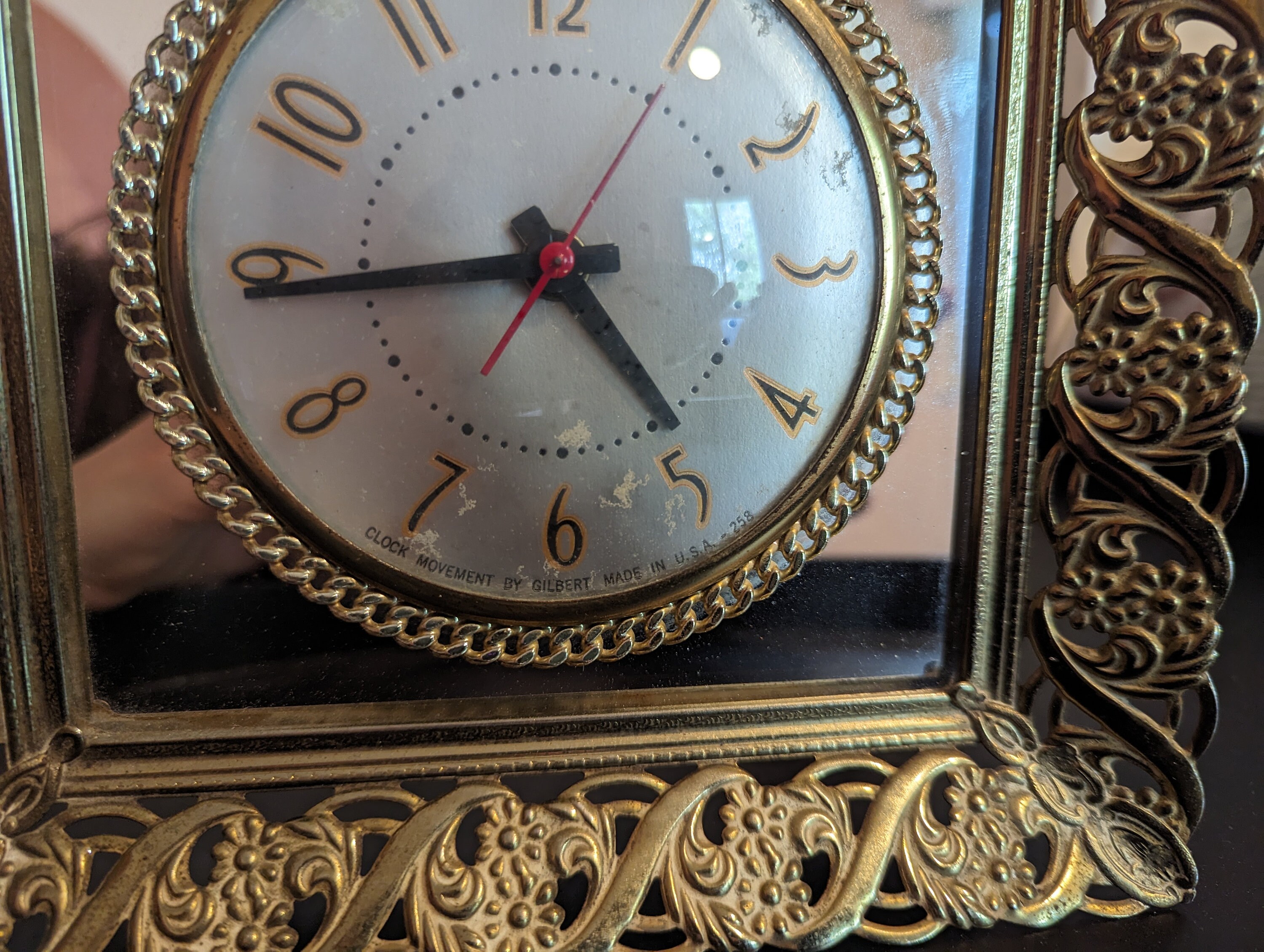 Vintage Gilbert Gold Ornate Clock - Etsy