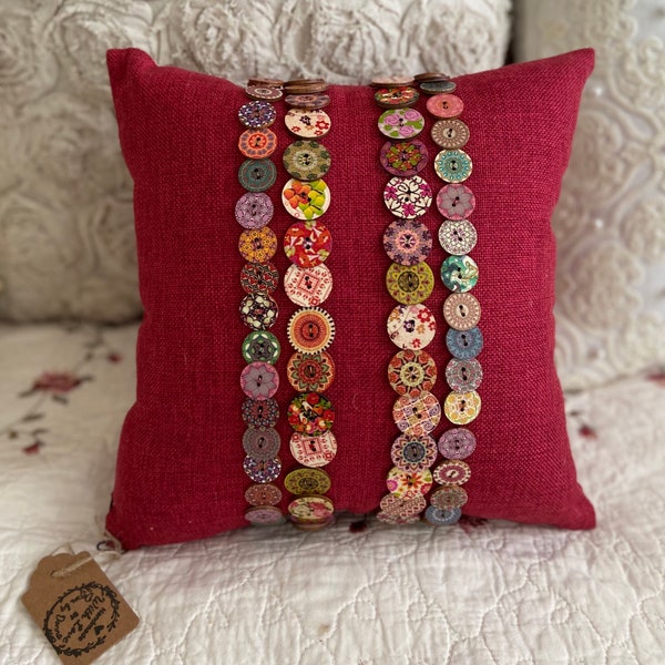 Button Pillow - Etsy