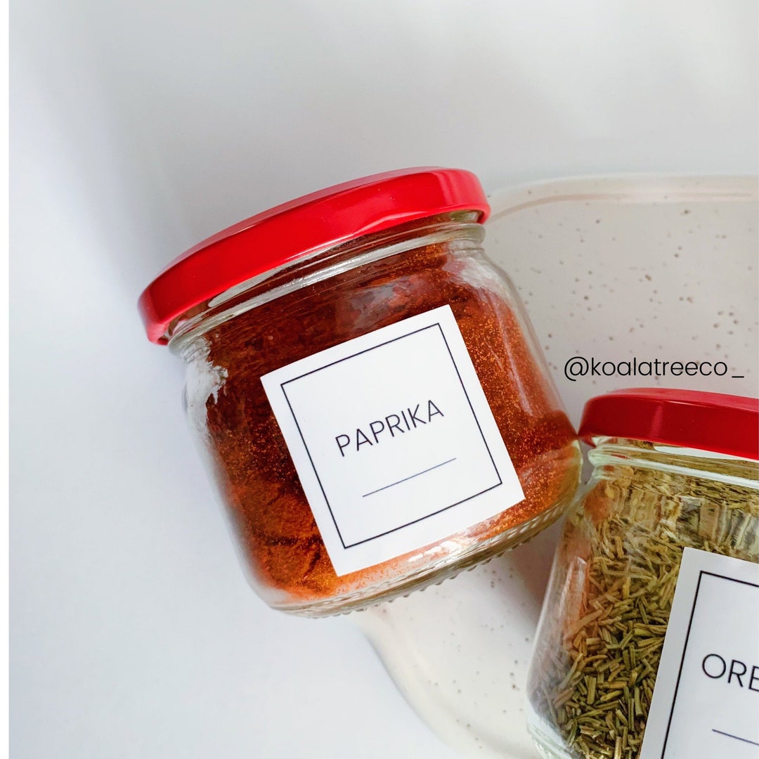 Minimalist Modern Farmhouse Labels Custom Water Resistant Spice Jar ...