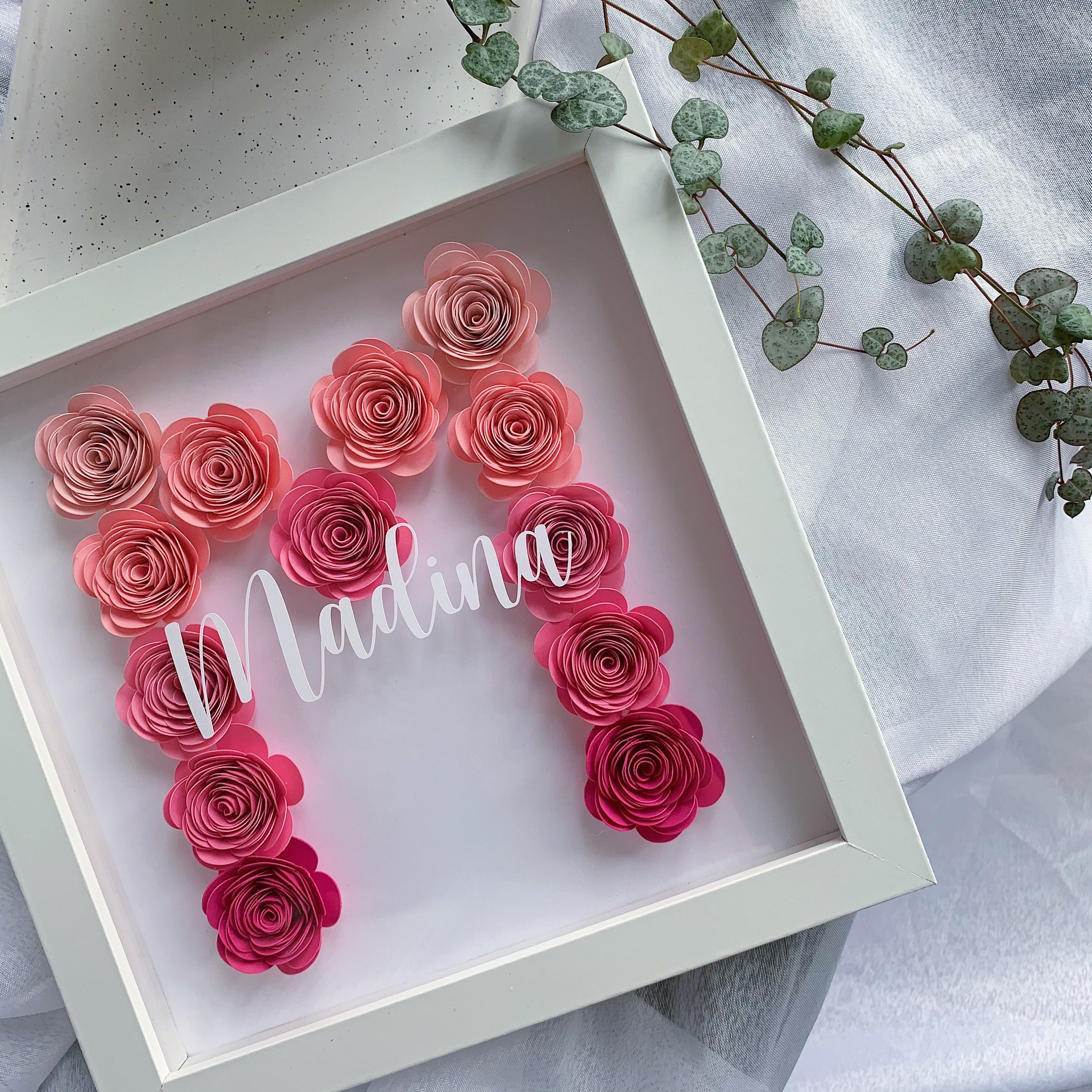 Craft Supplies & Tools Visual Arts Photography Initial and Name Flower ...