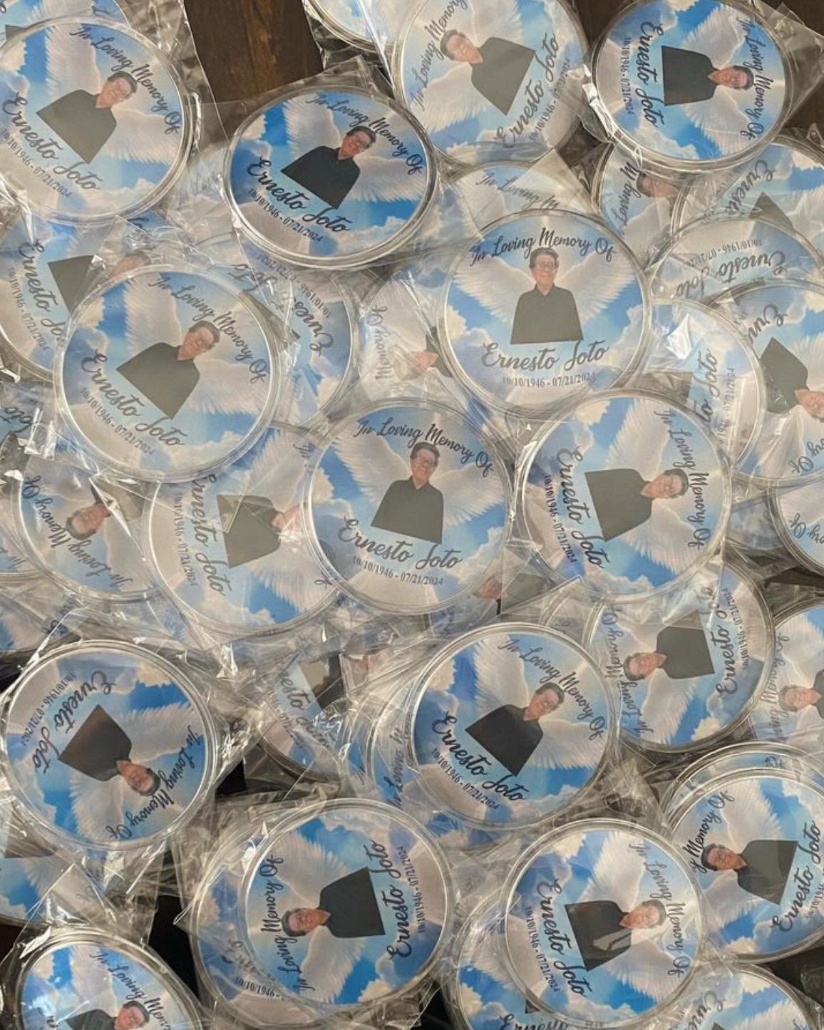 In Loving Memory Service Pins **custom Arcrylic Pins 2.4” - Etsy