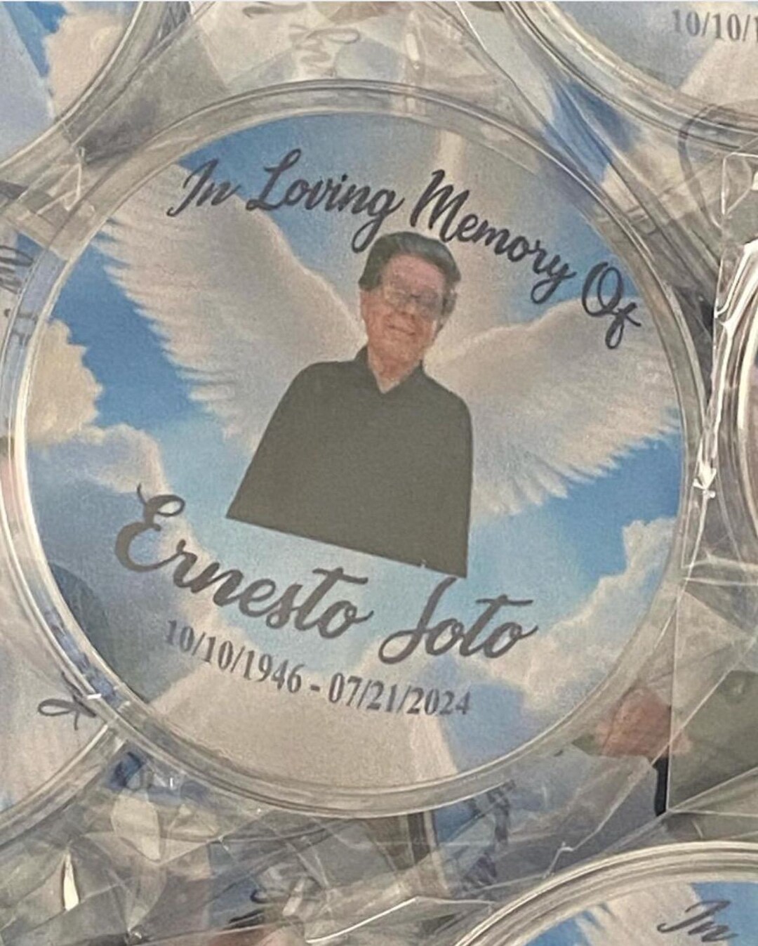 In Loving Memory Service Pins **custom Arcrylic Pins 2.4” - Etsy