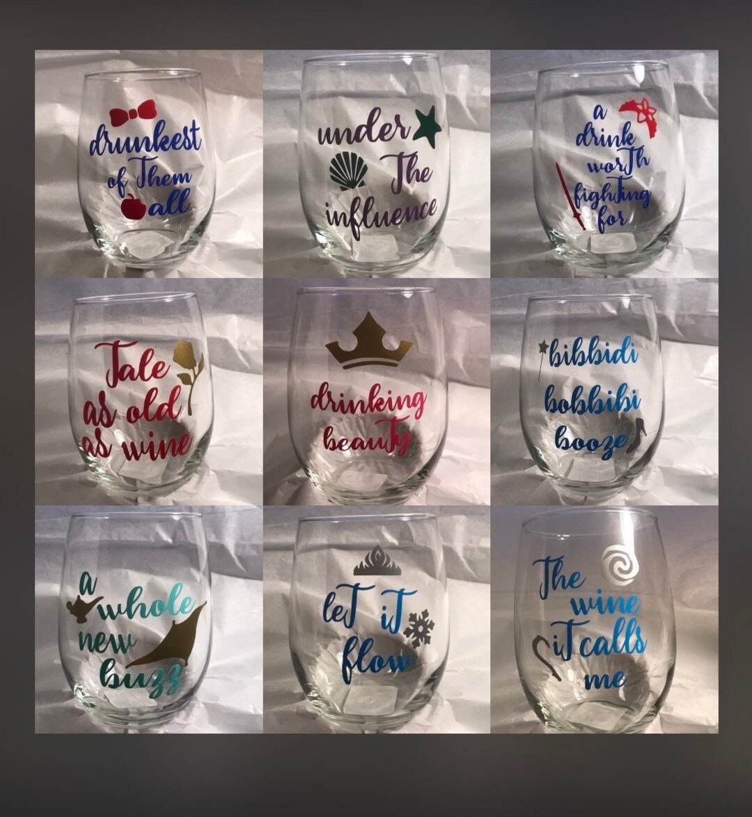 Princess Wine Glasses - Etsy