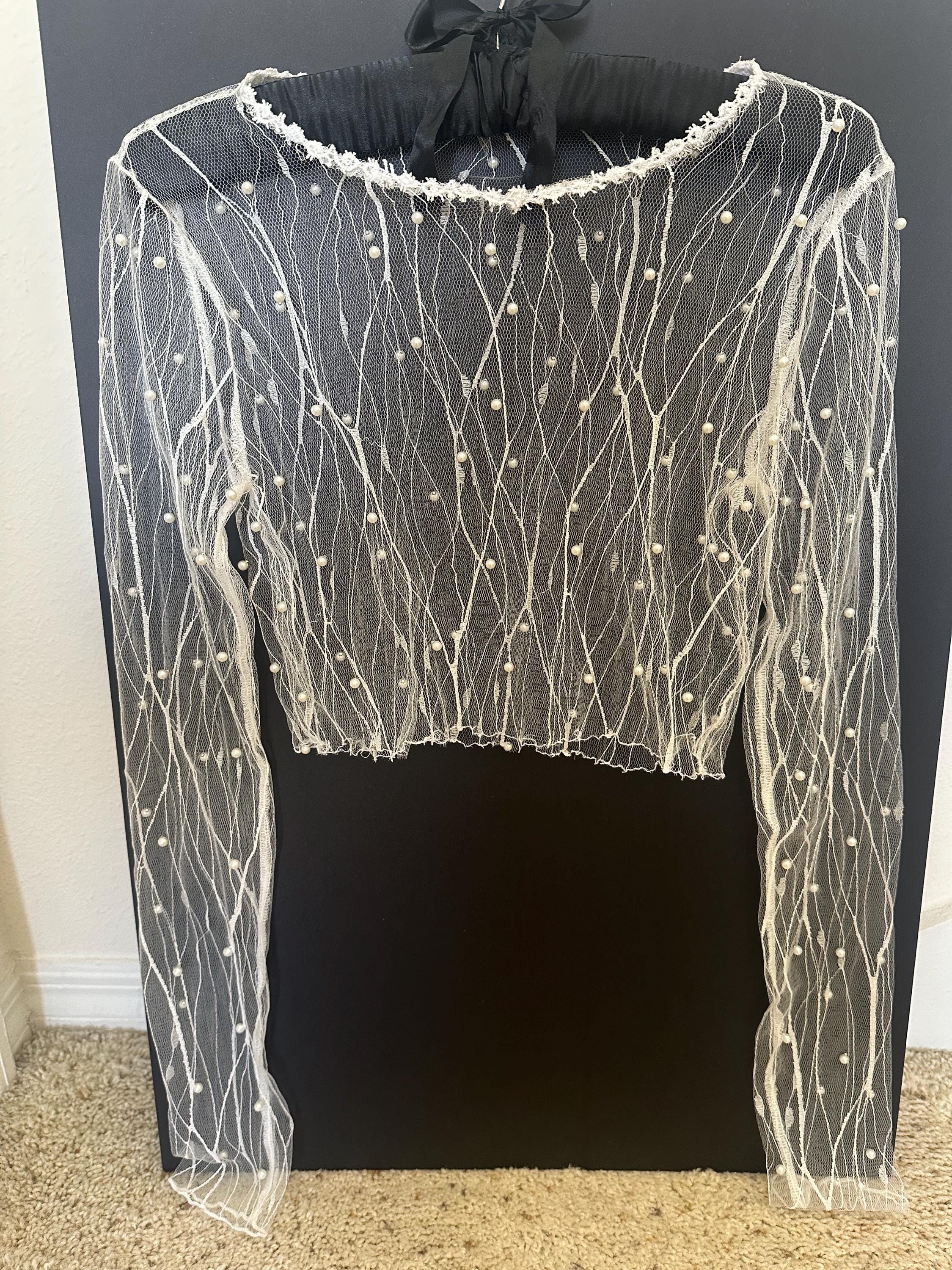 Open Weaved Pearl Studded Overlay - Etsy