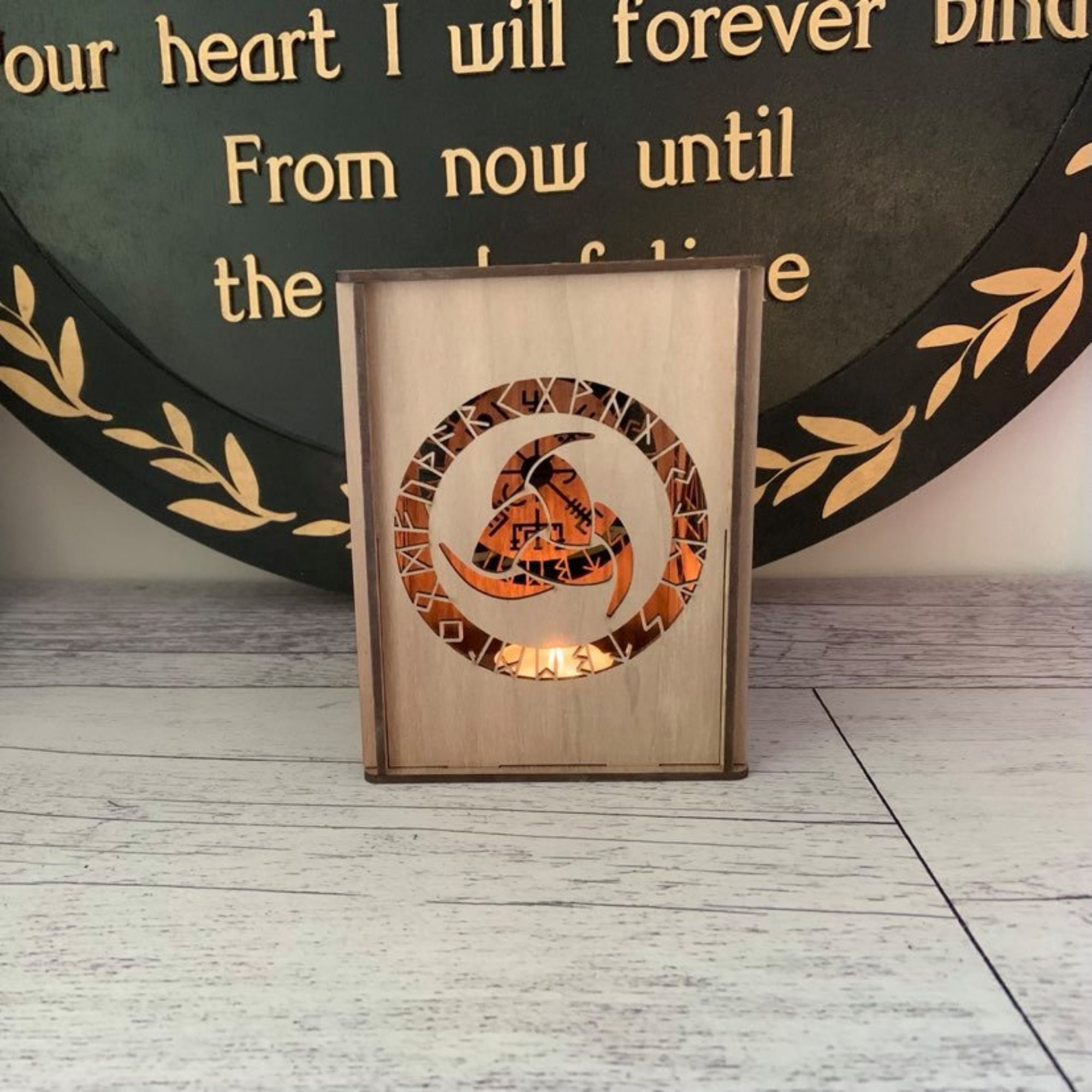 Norse Pagan Tea Light Holder Viking Lamp Pagan Wedding - Etsy