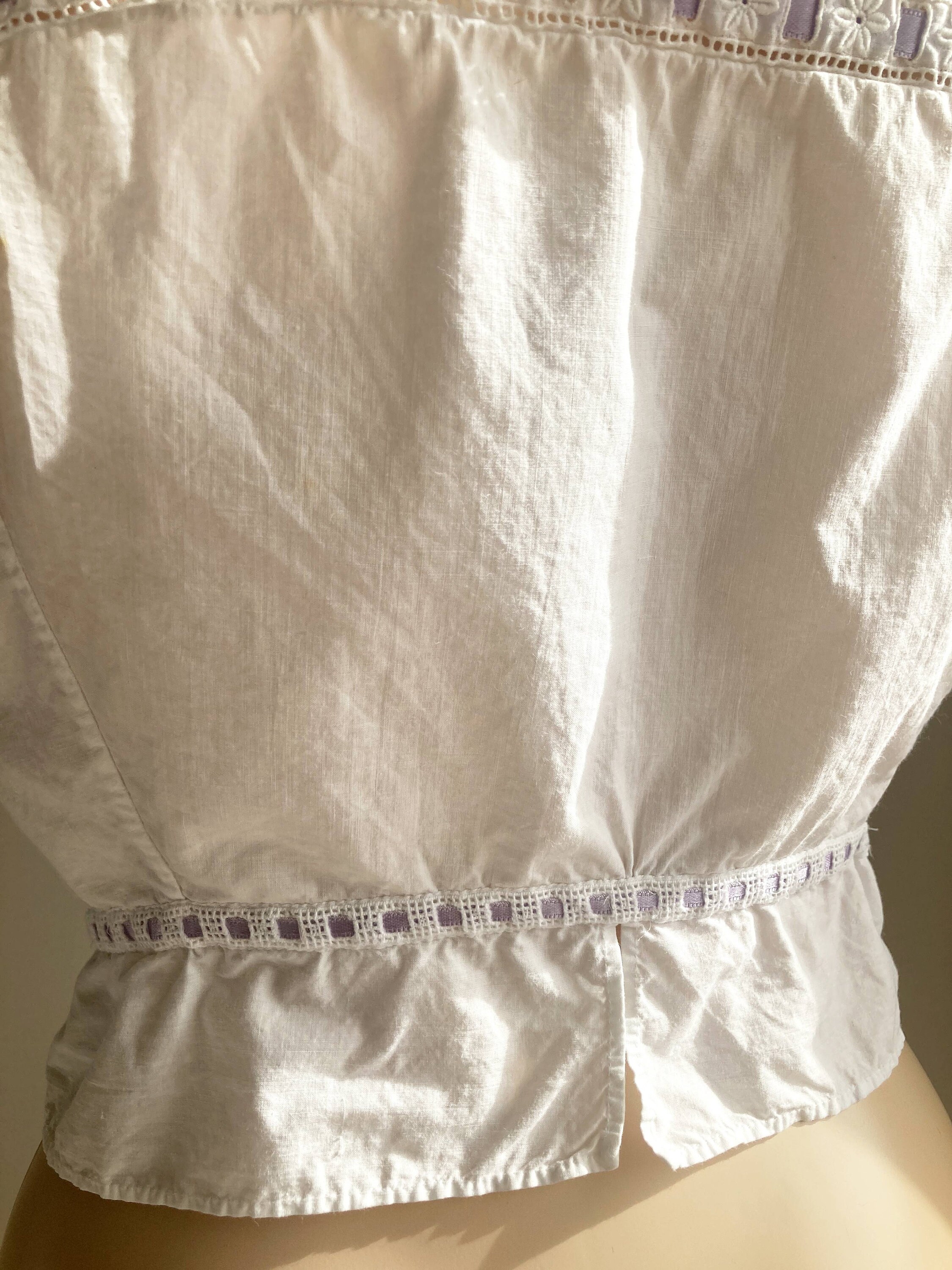 Antique Corset Cover/vintage Top Cache Corset Embroidered/romantic ...