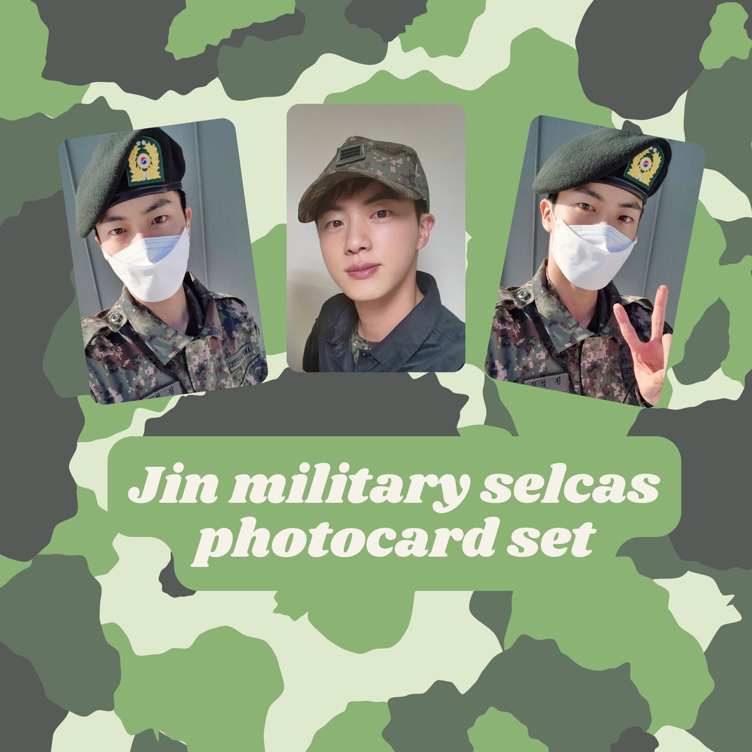 Jin Military Selcas Photocard Set - Etsy