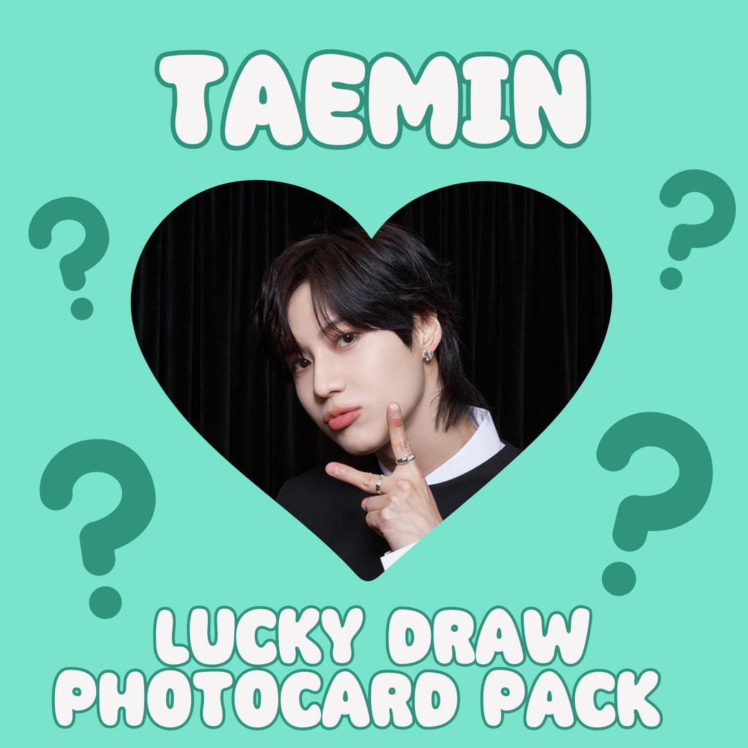 Taemin Lucky Draw Photocard Pack - Etsy