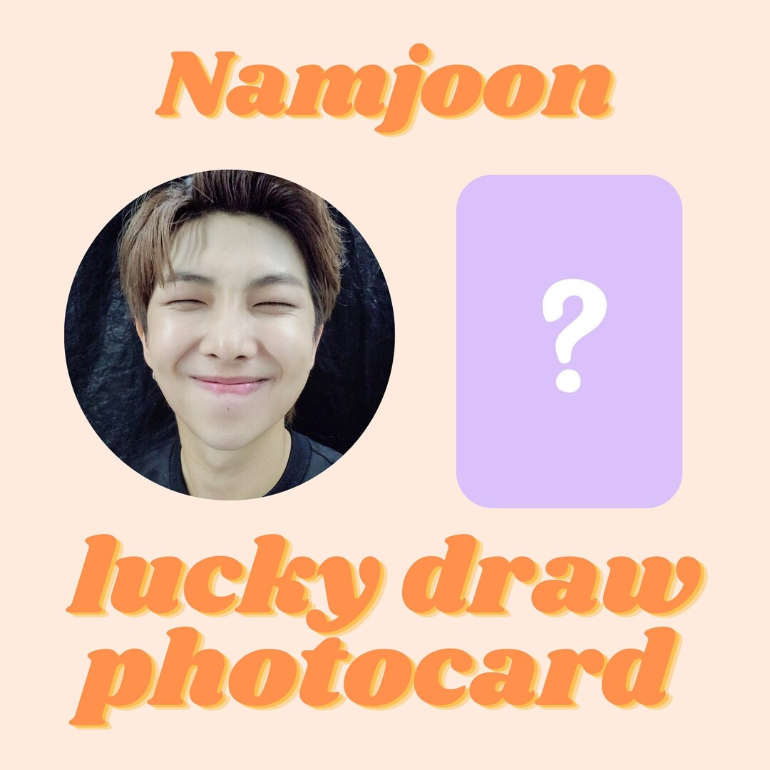 RM Namjoon Lucky Draw Random Pull - Etsy